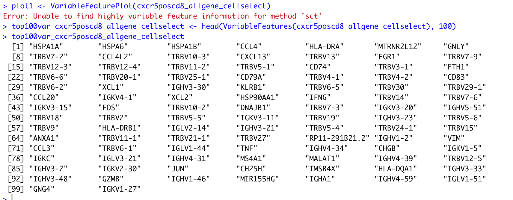 Error: Unable to find highly variable feature information for method 'sct' · Issue #4018 ...