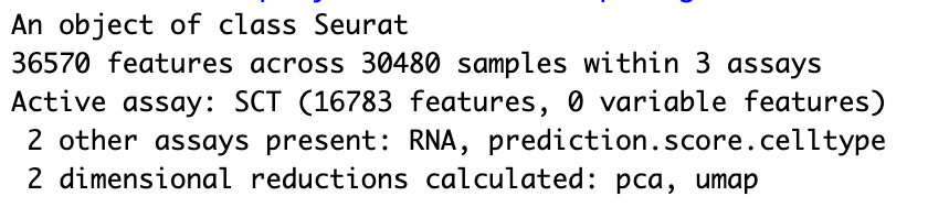How to process Seurat obj that had de novo UMAP computed in order to ...
