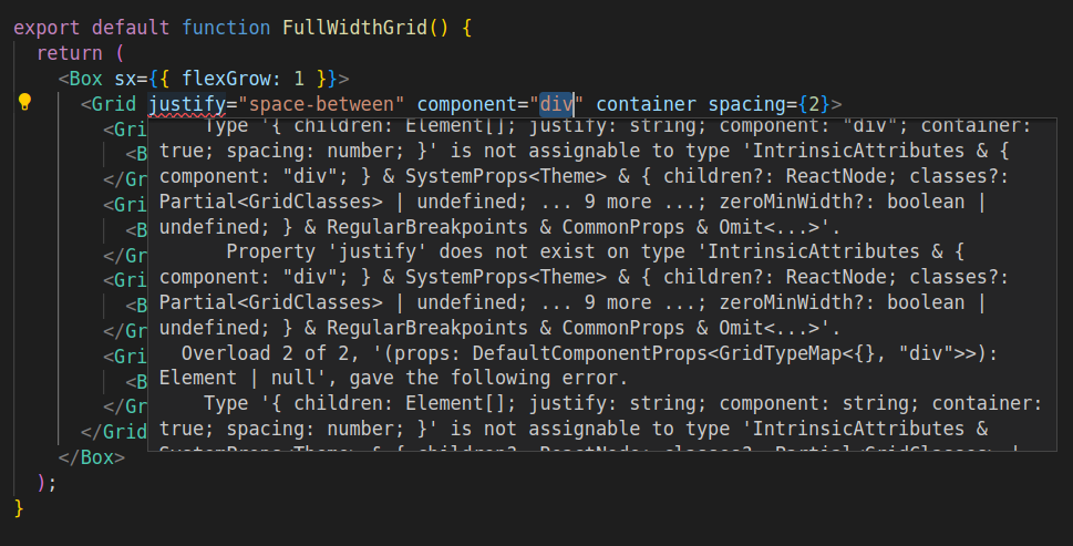 Grid Inconsistent Styling Usage In Case Of `sx` Vs Props Attributes In Typescript · Issue