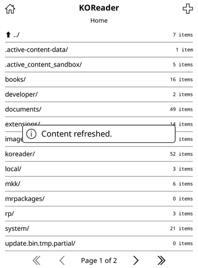 FR: Add refresh function to home icon · Issue #7477 · koreader/koreader · GitHub