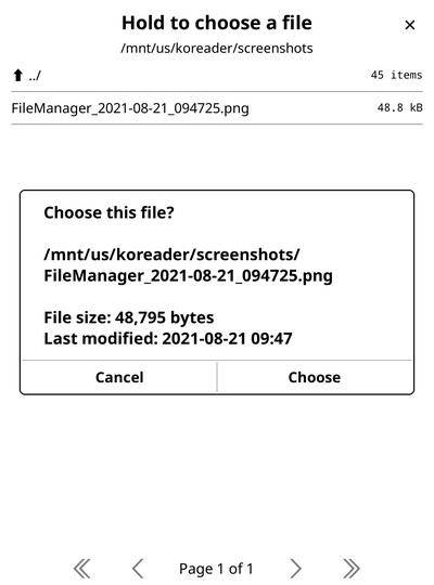 Standardize select / choose · Issue #8105 · koreader/koreader · GitHub