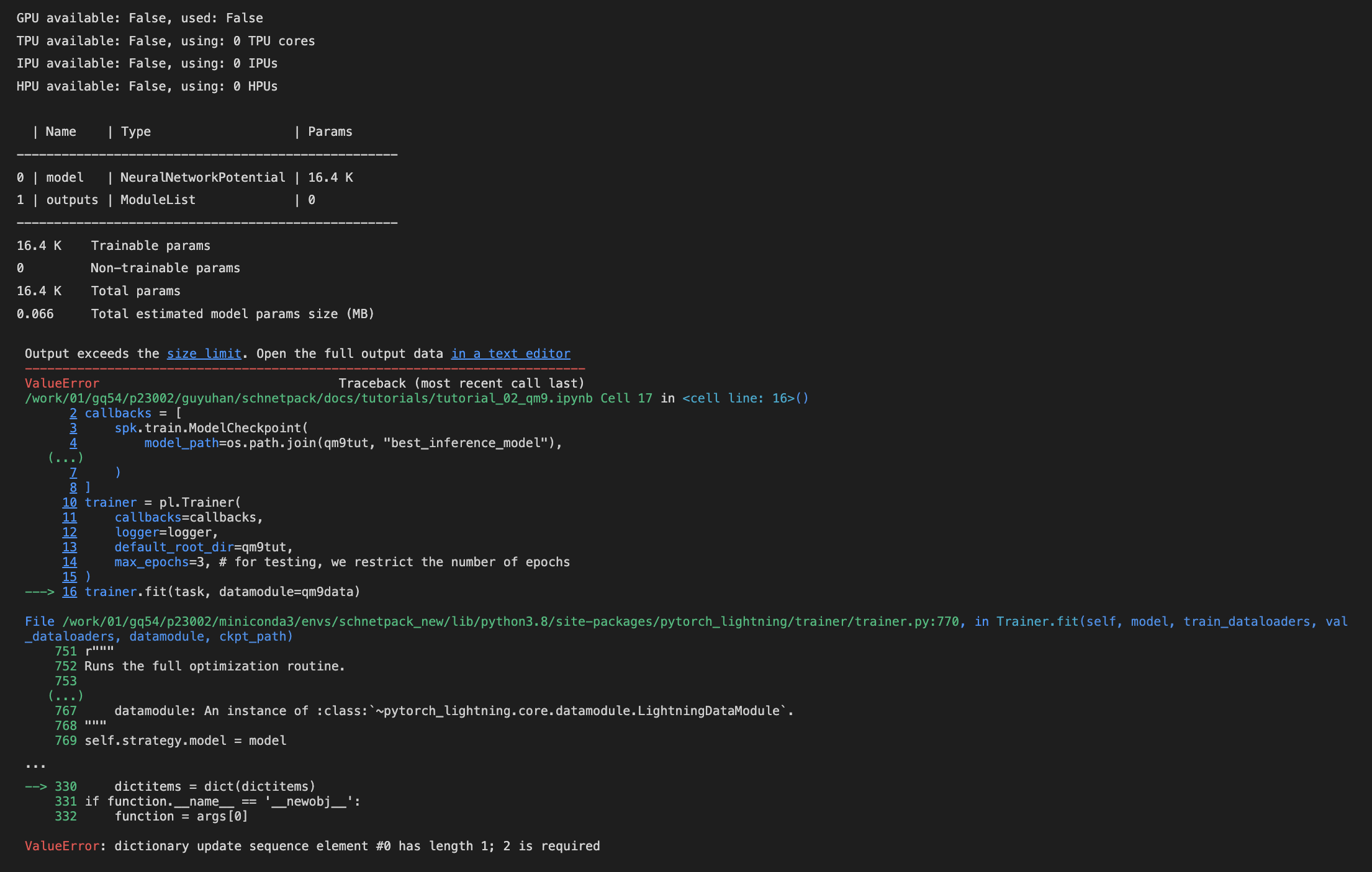 tutorial_02_qm9.ipynb crash · Issue #430 · atomistic-machine-learning/schnetpack · GitHub