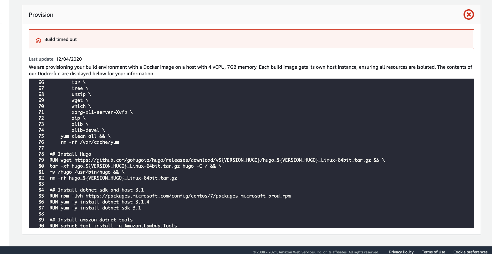 Building is stuck · Issue #2045 · aws-amplify/amplify-hosting · GitHub