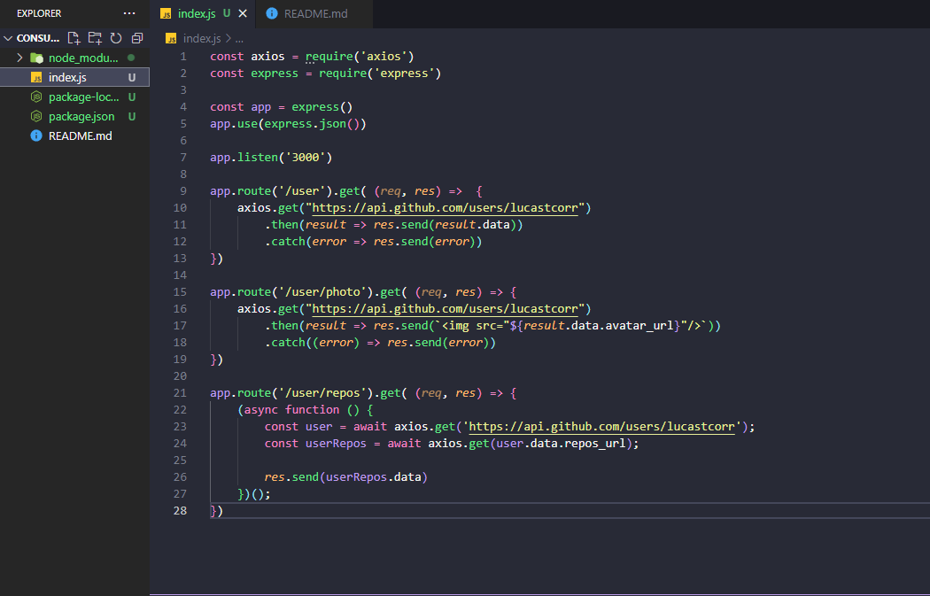 GitHub - lucastcorr/consuming-github-api