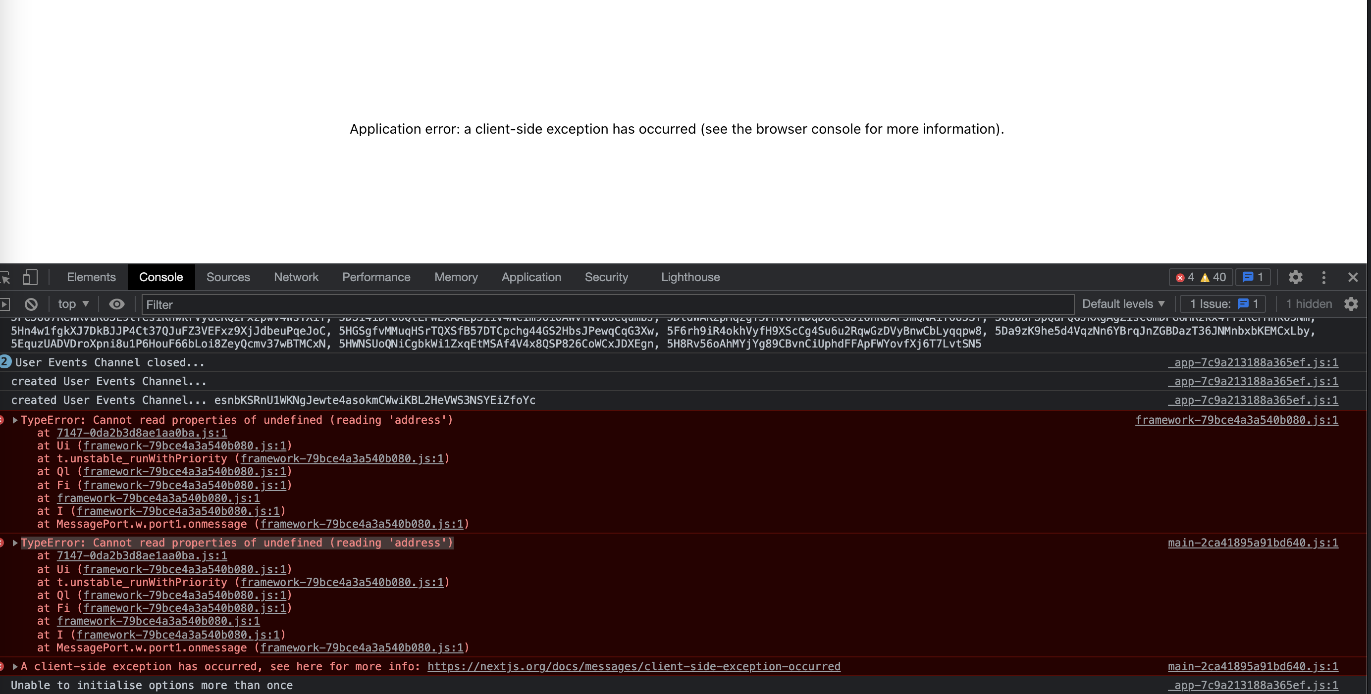 client-side exception has occurred - TypeError: Cannot read properties of undefined (reading ...