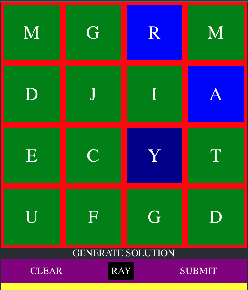 GitHub - jasonmlutz/boggle: A Boggle clone built using React