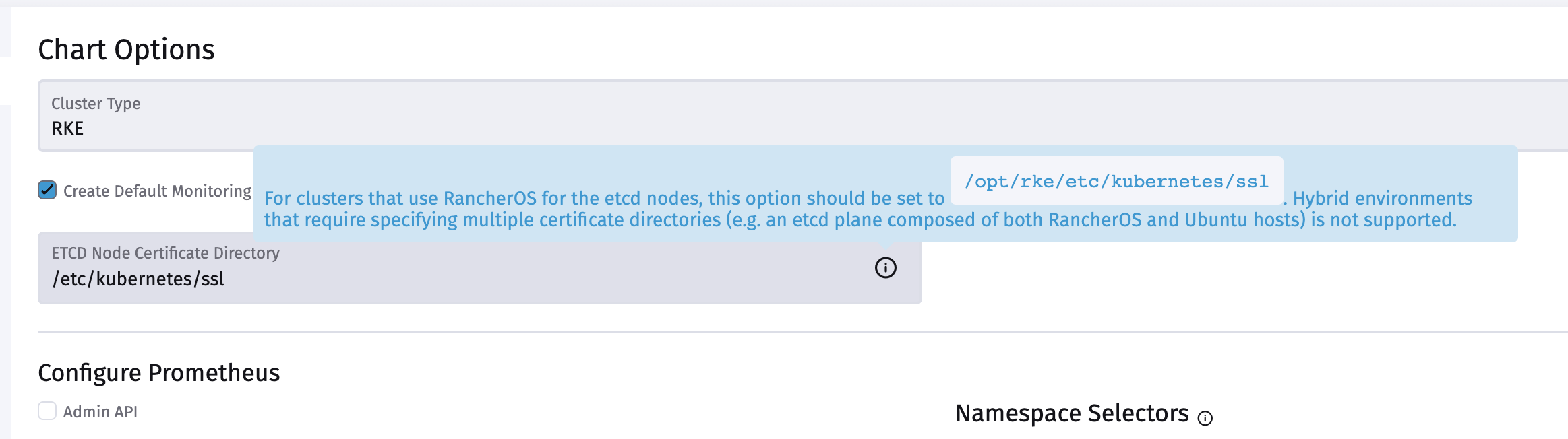 [Monitoring V2 UI] Add field to specify certificate directory for RKE1 clusters · Issue #1787 ...