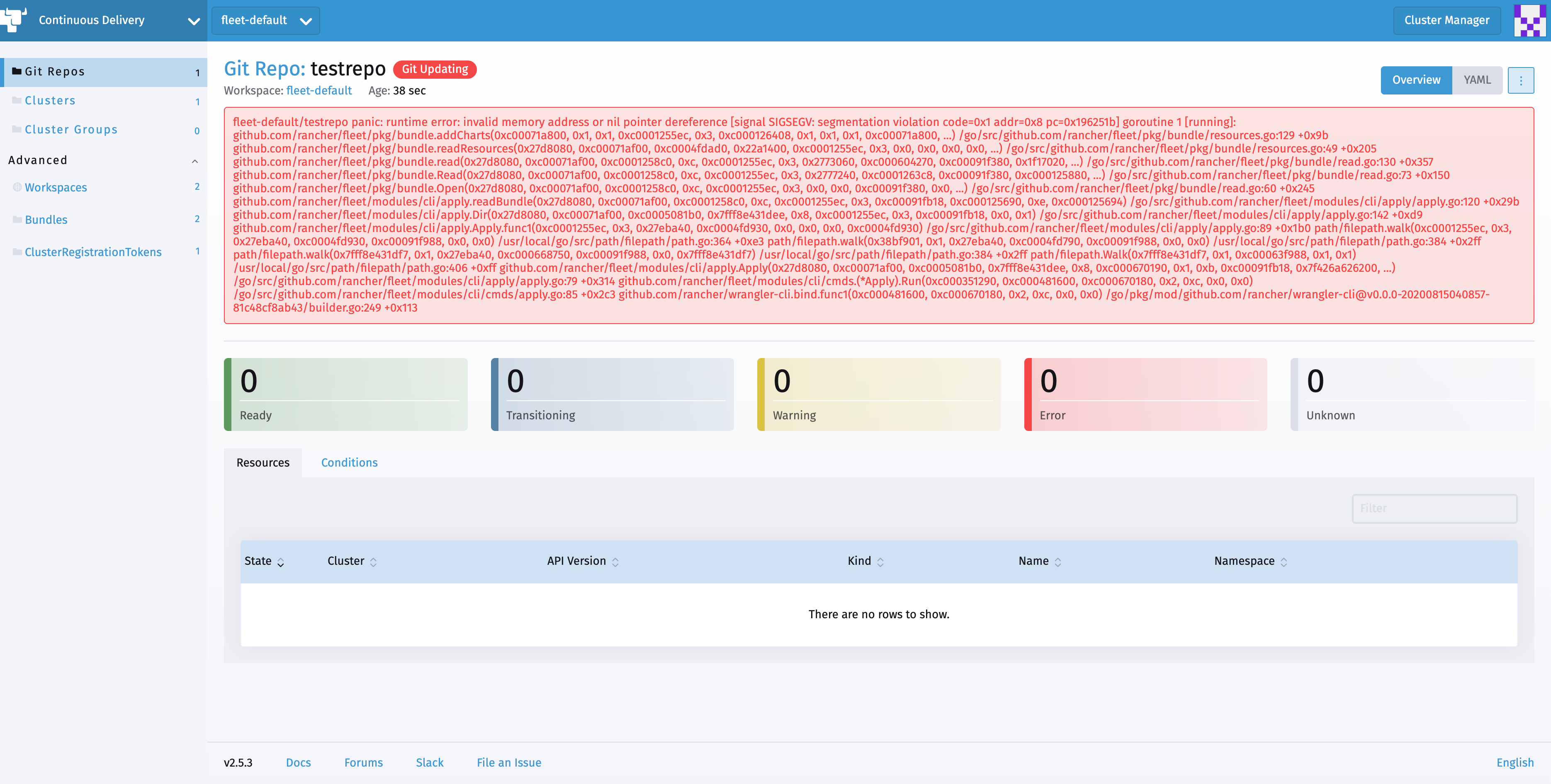 Segmentation violation when adding git repo with chart containing selectors · Issue #203 ...