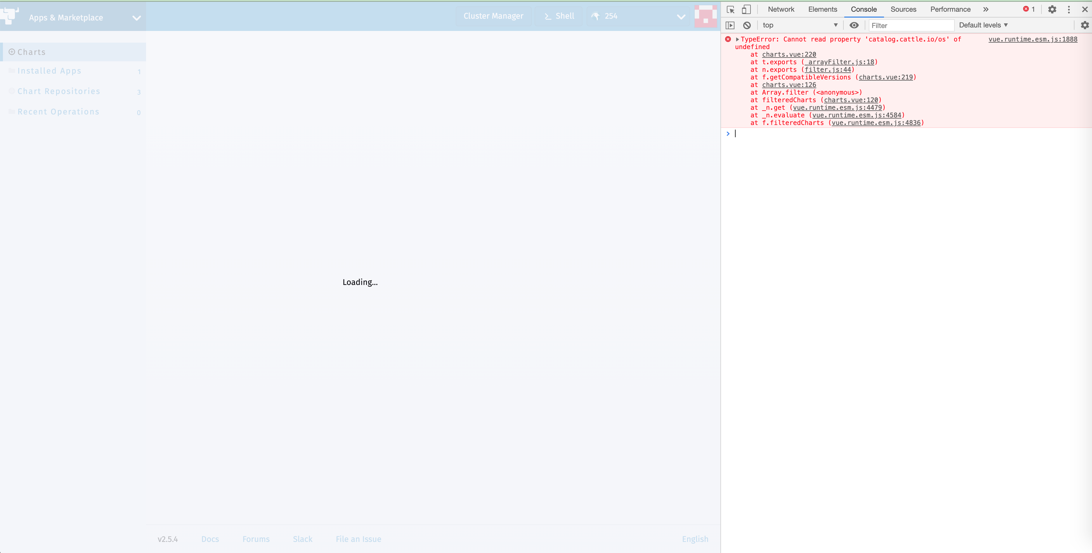 Reliable steps to break Apps page in 2.5.4 · Issue #2182 · rancher/dashboard · GitHub