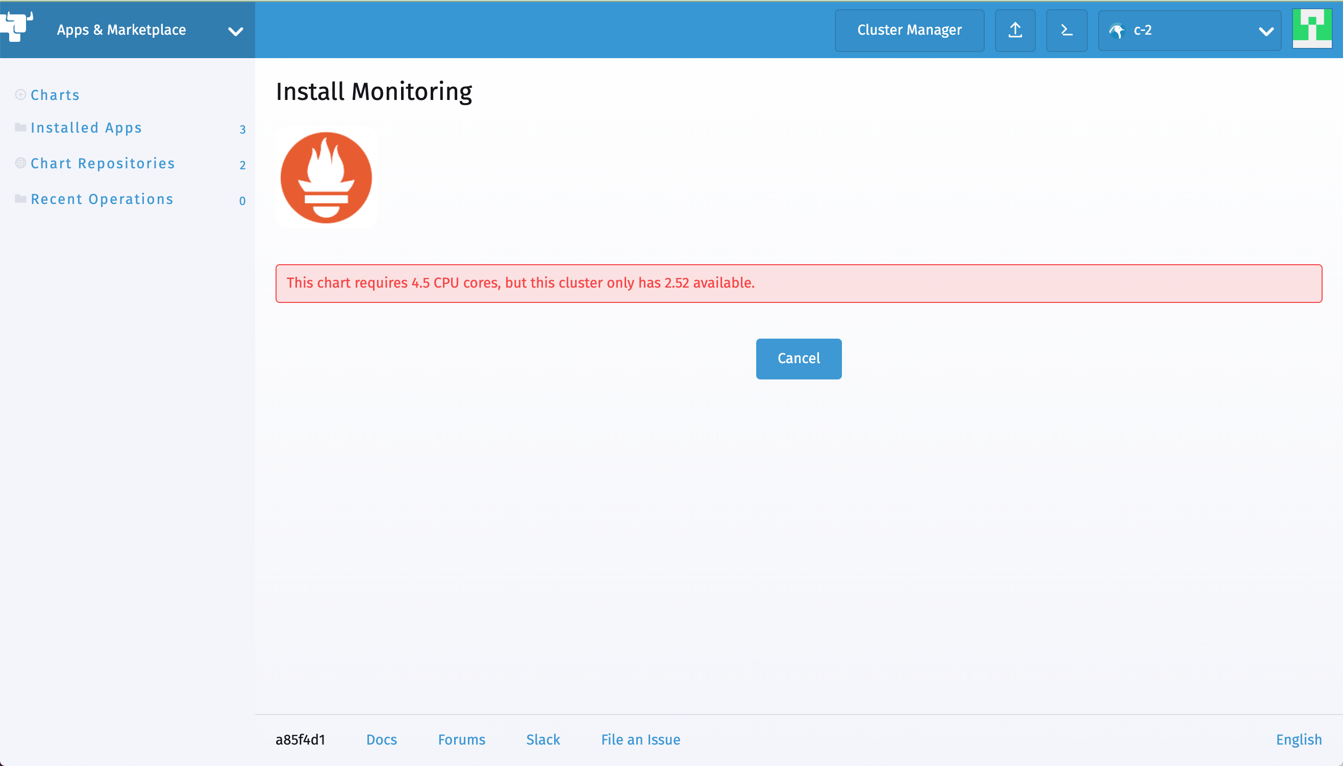 Monitoring V2 should prevent deploying unless enough CPU / Memory is available. · Issue #1849 ...