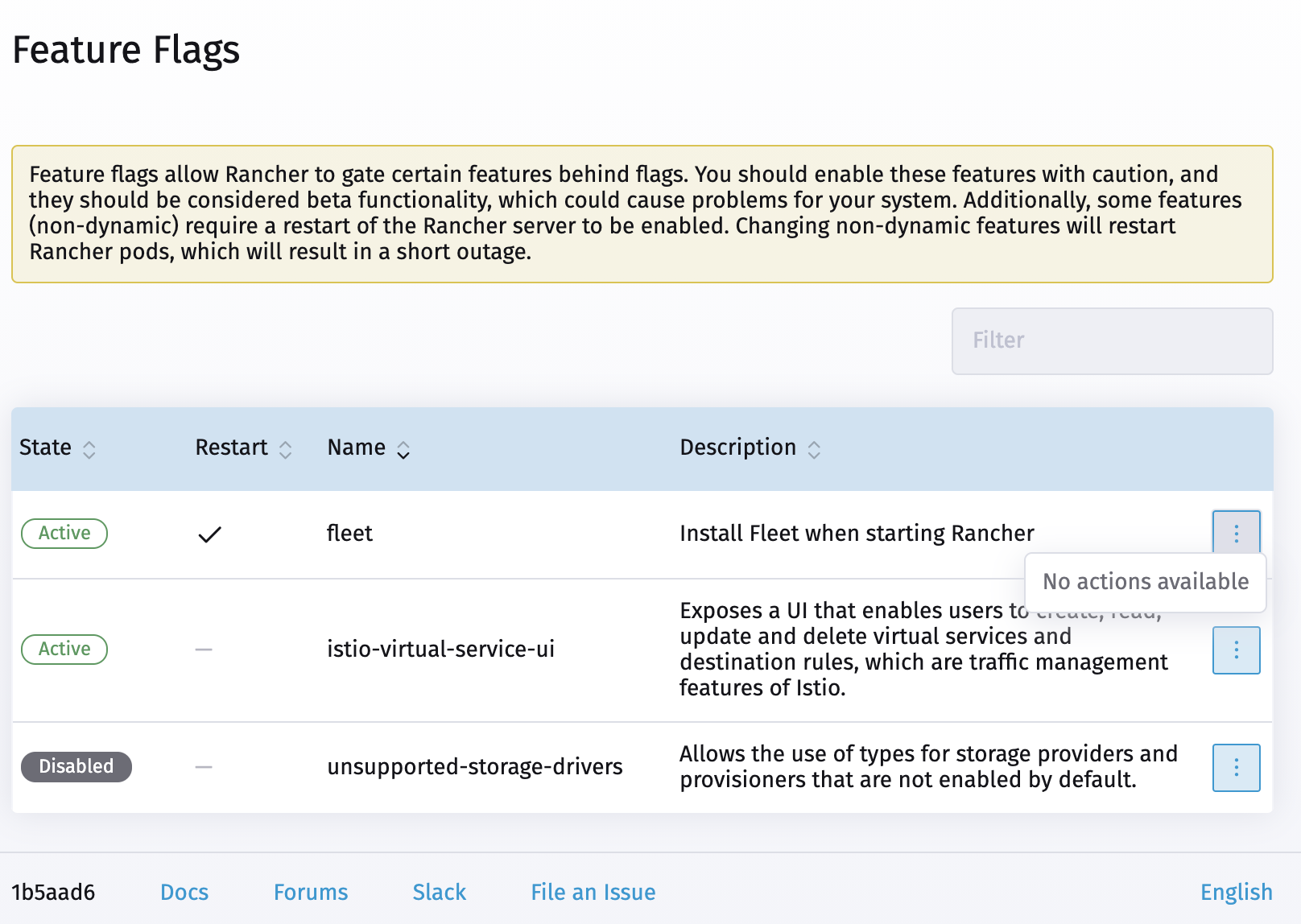 Standard User sees options to activate/deactivate feature flags · Issue ...