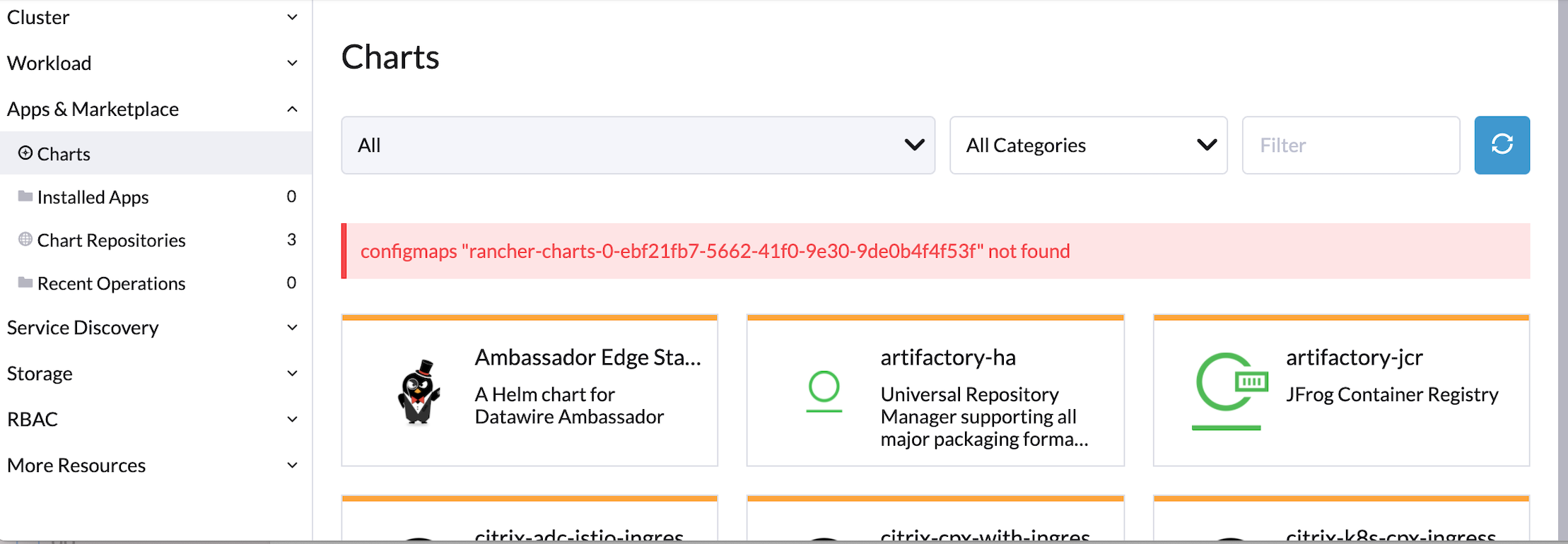 Restore Fails On A Rollback In The Same Rancher Setup With Error