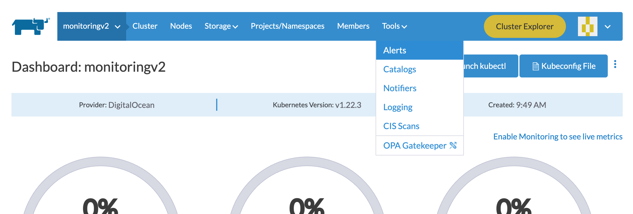 [Cluster Manager] cannot go to any page under Tools under a cluster · Issue #4734 · rancher ...