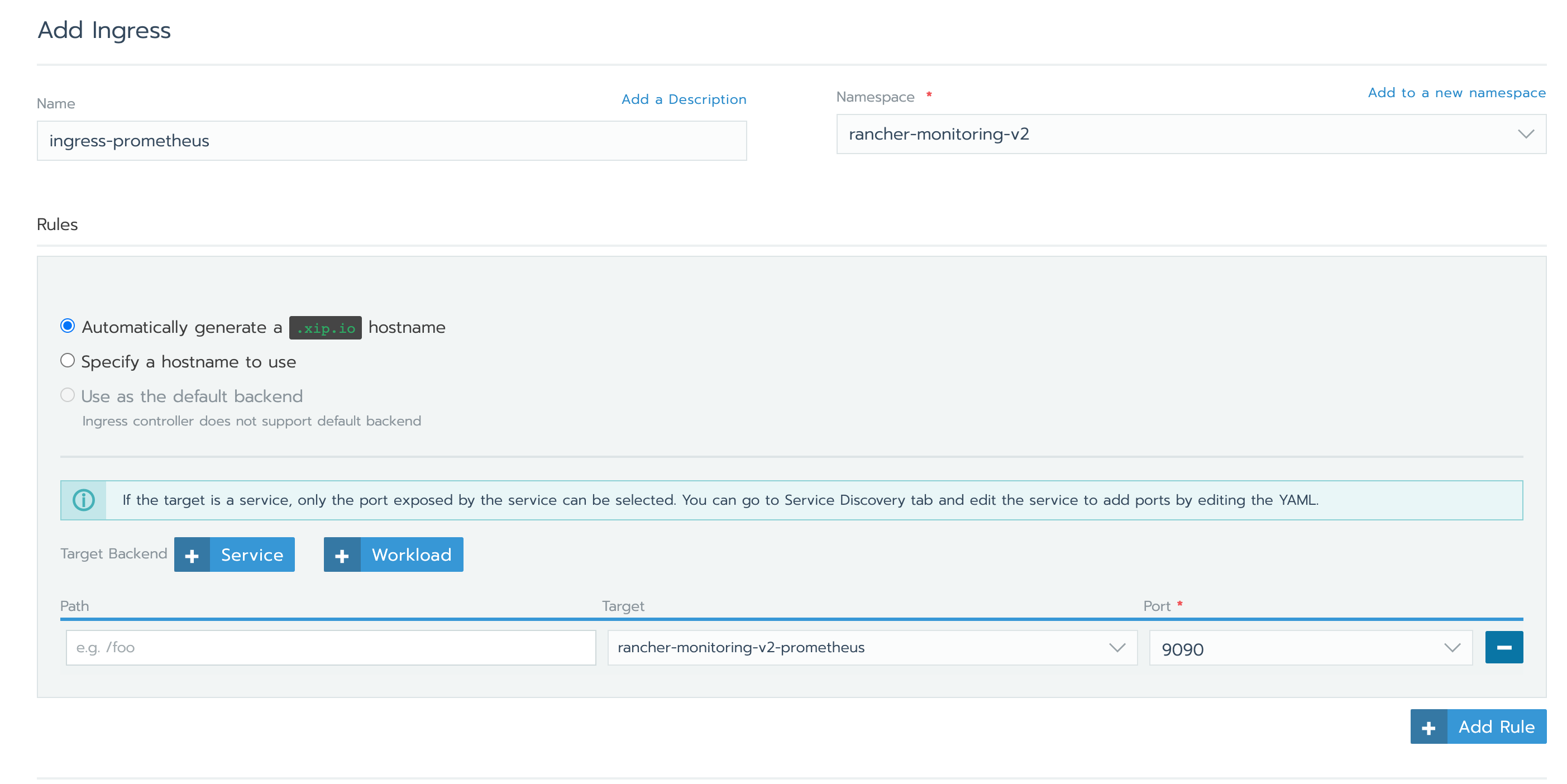 Monitoring v2 - Service for Prometheus is broken · Issue #27946 · rancher/rancher · GitHub