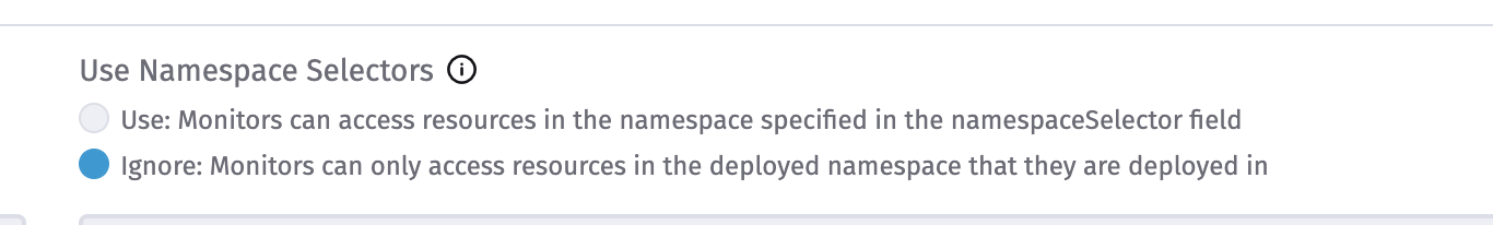 [Monitoring V2 UI] Add field for ignoreNamespaceSelectors · Issue #1129 · rancher/dashboard · GitHub