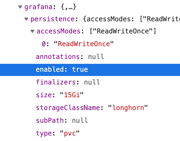 UI - value is missing in the request when installing Monitoring v2 with persistent storage for ...