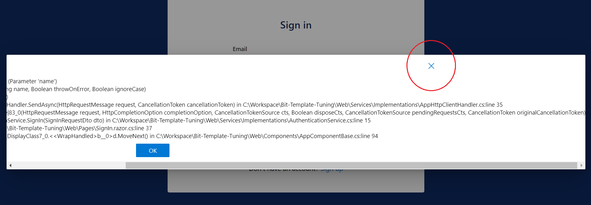 The close button mismatch in the `BitMessageBar` component during horizontal scrolling · Issue ...