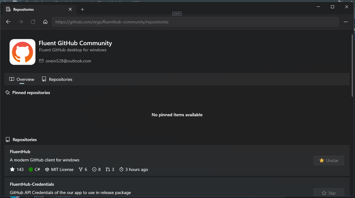 There is no overview should be hidden after data loads up · Issue #124 · 0x5bfa/FluentHub · GitHub