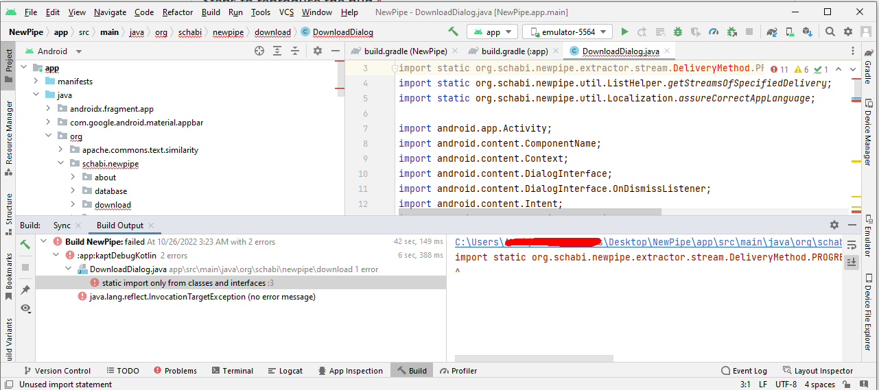 Clone > RUN NewPipe in Android Studio · Issue #9199 · TeamNewPipe ...
