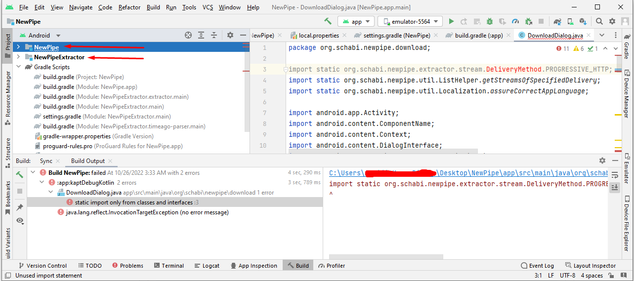 Clone > RUN NewPipe in Android Studio · Issue #9199 · TeamNewPipe/NewPipe · GitHub
