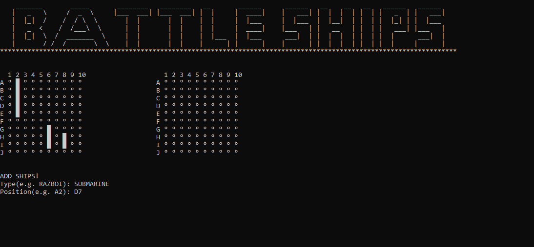 GitHub - paulhoban67/BattleShips-Game: Jocul consta in asezarea pe ...