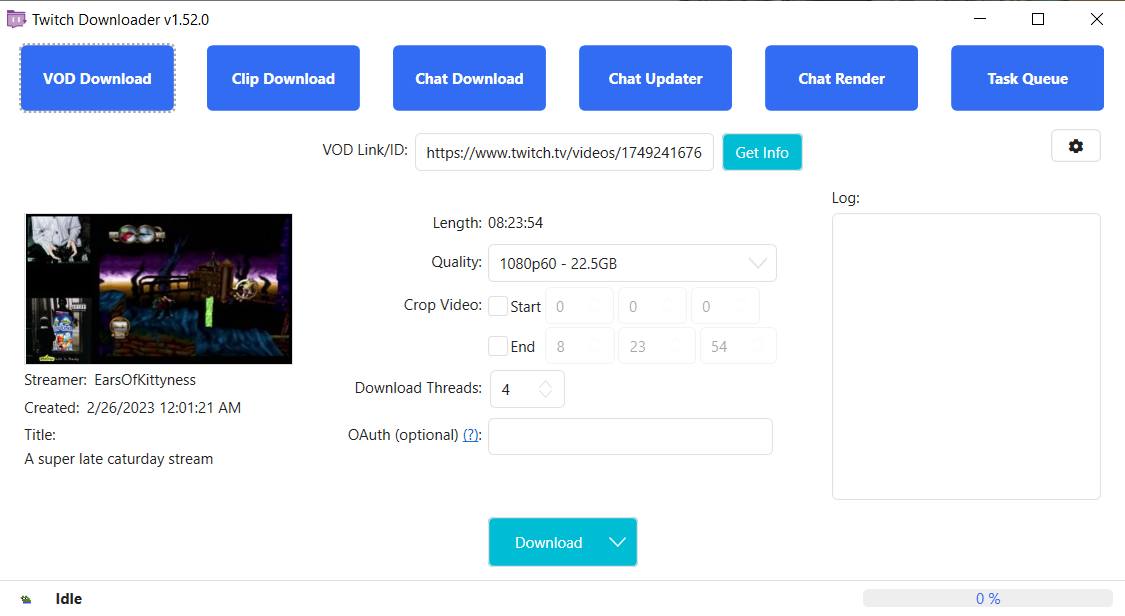 Chat downloader shows different time compared to VOD download time. (Compared Version 1.51.1 ...