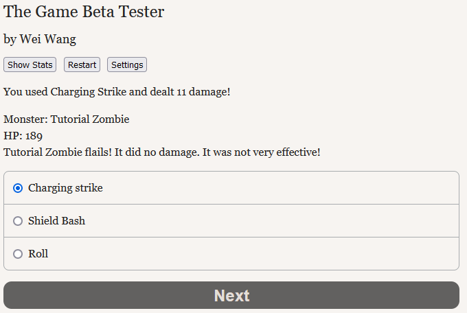 Github Weiw11 The Game Beta Tester Text Based Rpg Game Created With