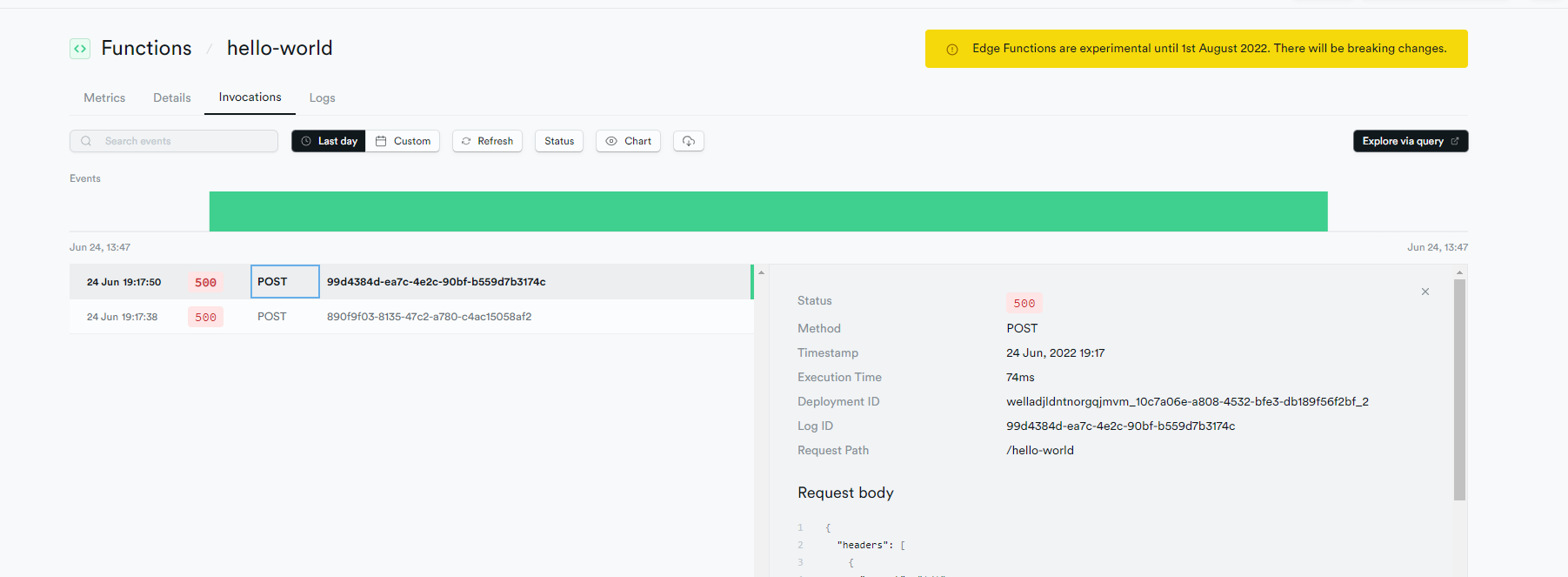 Edge Functions returns Internal Server Error 500 · Issue #7415 · supabase/supabase · GitHub