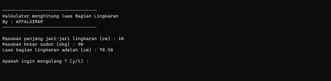 GitHub - affalximam/Kalkulator-luas-bagian-Lingkaran-Bahasa-C