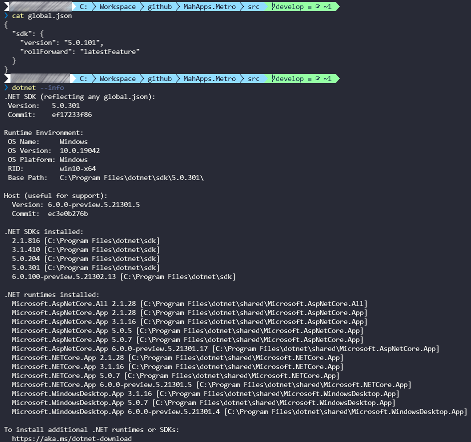 Fix incorrect sdk version in `global.json` by FroggieFrog · Pull ...