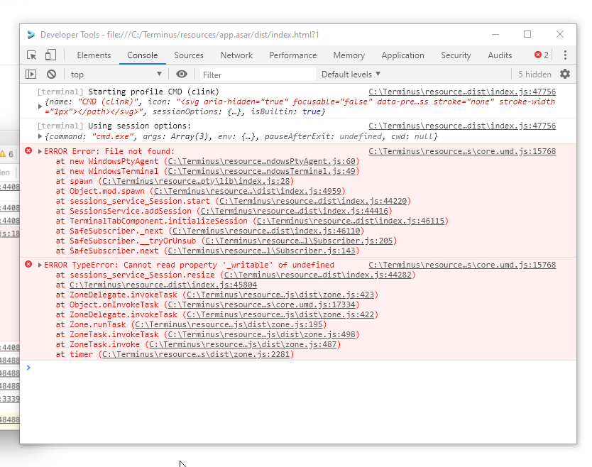 Terminal not starting when using normal cmd · Issue #1493 · Eugeny/tabby · GitHub