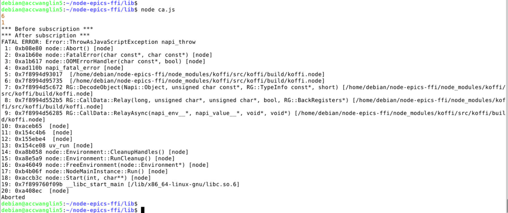 [koffi] FATAL ERROR: Error::ThrowAsJavaScriptException napi_throw · Issue #42 · Koromix/koffi ...