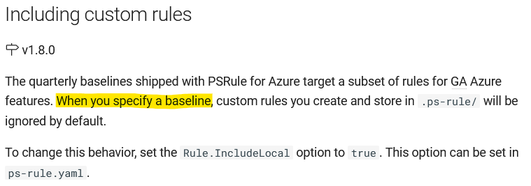 Include Local Not Automatically Being Enabled For Default Module Baseline · Issue 1506