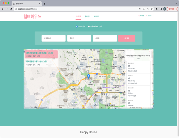 GitHub - MelRanG/HappyHouse: 삼성청년SW아카데미1학기