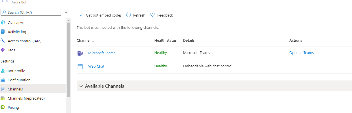 The readme for the ReceiveMessagesWithRSC sample should mention that the Azure Bot resource must ...