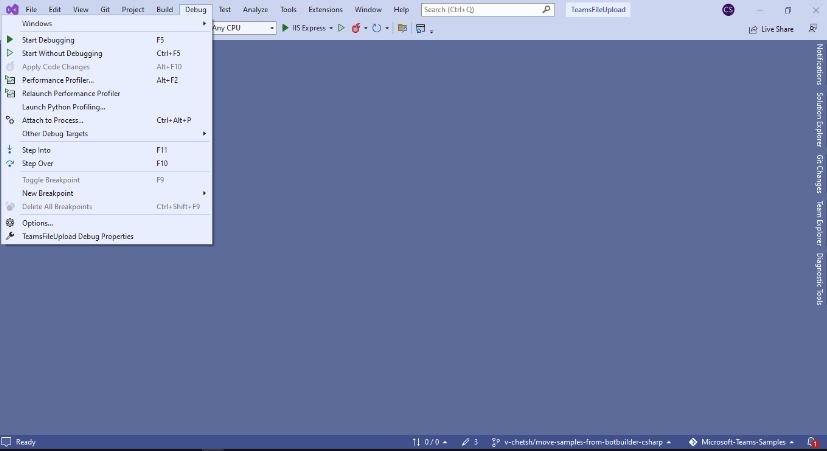 Cannot find the menu item in VS2022 Prev 17.4.0 Prev 2.1 · Issue #7091 · MicrosoftDocs/msteams ...
