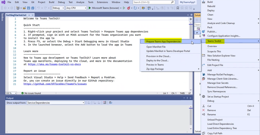 Cannot find the menu item in VS2022 Prev 17.4.0 Prev 2.1 · Issue #7091 · MicrosoftDocs/msteams ...