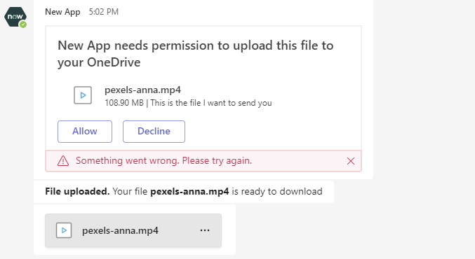 Upload large file to user's OneDrive using bot · Issue #620 · OfficeDev/Microsoft-Teams-Samples ...