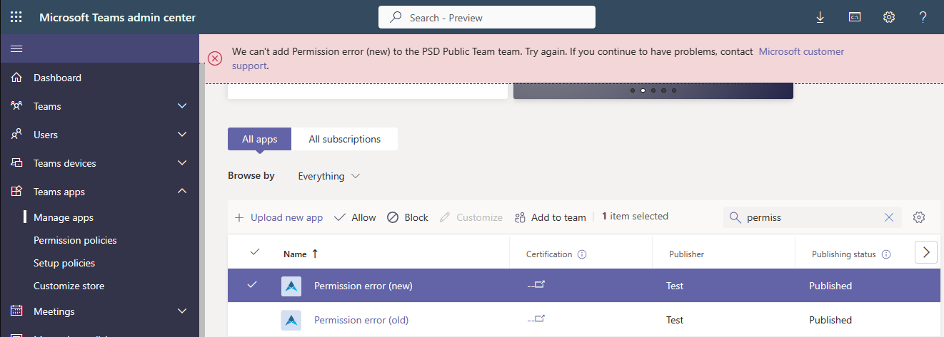 RSC app with manifest version 1.13 not installable by admins · Issue #1677 · OfficeDev/microsoft ...