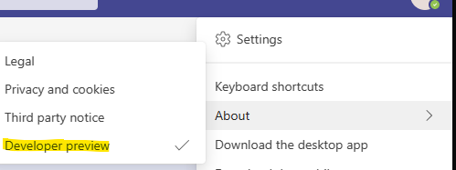 Not enough information on how to enable developer preview · Issue #8929 · MicrosoftDocs/msteams ...