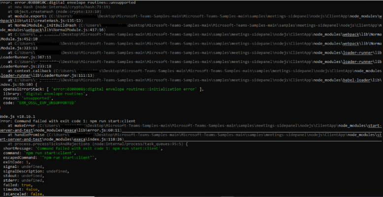 Meeting Side Panel app not working · Issue #877 · OfficeDev/Microsoft-Teams-Samples · GitHub