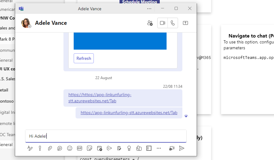Deep link chat does not work in the new version of teams · Issue #1904 · OfficeDev/microsoft ...