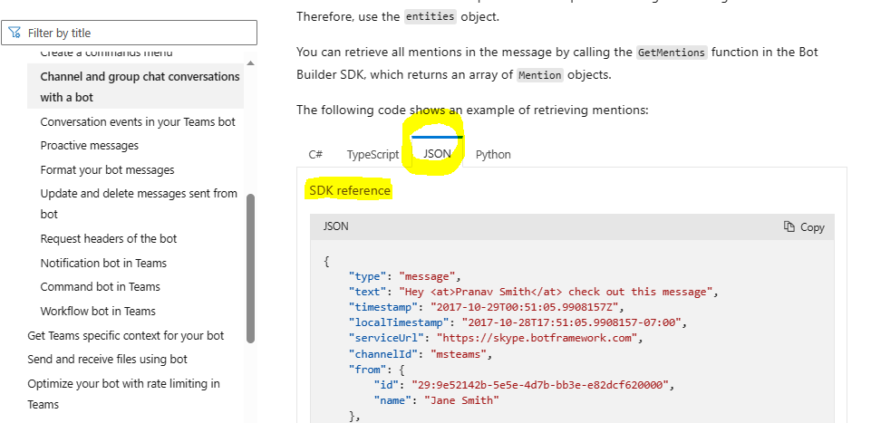 Remove the SDK reference link · Issue #9463 · MicrosoftDocs/msteams-docs · GitHub