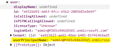 Teams V2 - getContext API returns displayName in the userPrincipalName field. · Issue #1932 ...
