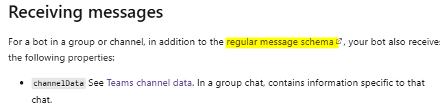 Incorrect Message Schema Reference · Issue 9663 · Microsoftdocsmsteams Docs · Github