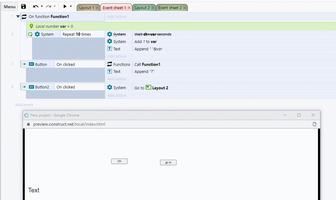Function * (Local variable + Wait) = Local variable don`t reset · Issue #4426 · Scirra/Construct ...