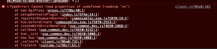 [Bug] Catch dev tools setup error when not installed · Issue #1783 · vuestorefront/shopware-pwa ...