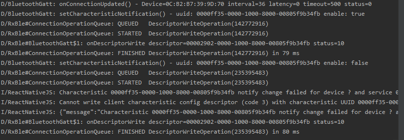 [Android] Can't monitor a characteristic · Issue #666 · dotintent/react-native-ble-plx · GitHub