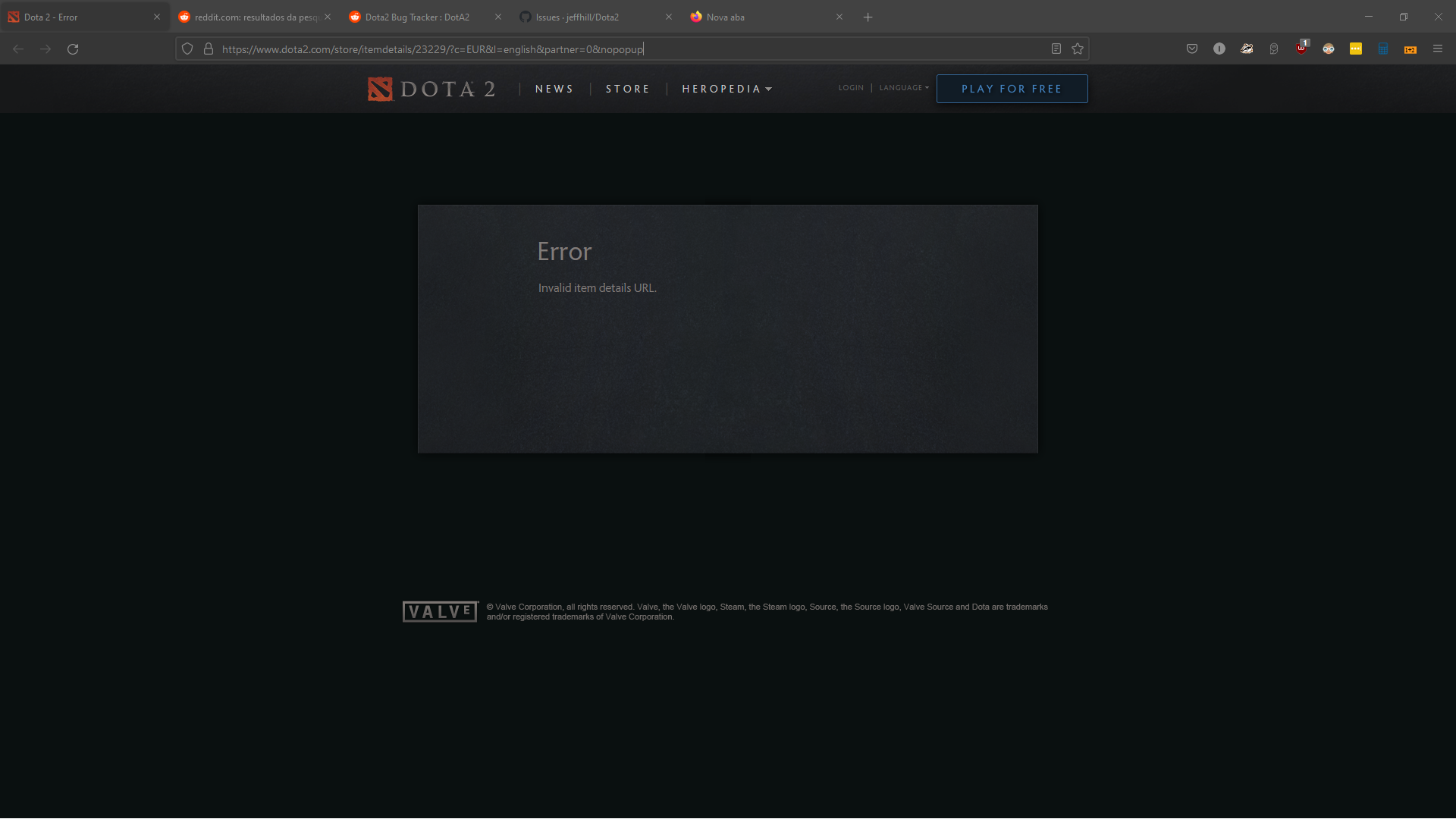 "Buy in browser" leads me to an Error page in Dota website · Issue #1493 · ValveSoftware/Dota2 ...