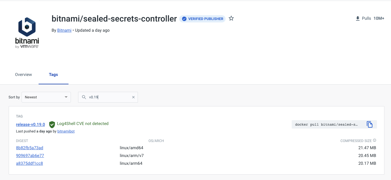 Invalid Docker image tag in controller v0.19.0 · Issue #1013 · bitnami-labs/sealed-secrets · GitHub